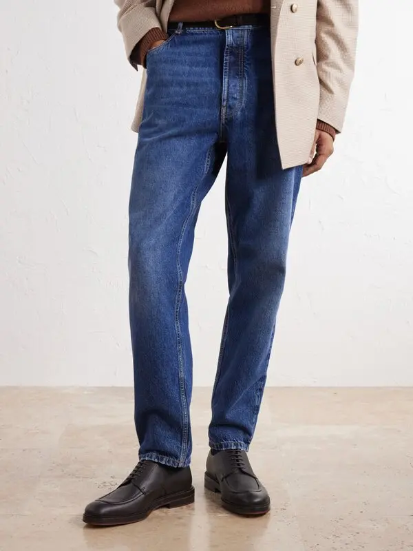 Manolo Blahnik Newbury Full-grained Leather Derby Shoes