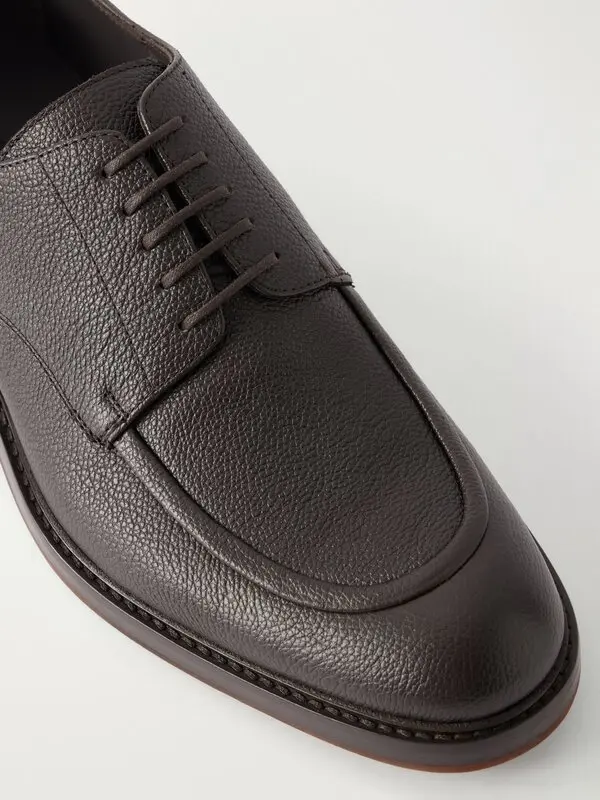 Manolo Blahnik Newbury Full-grained Leather Derby Shoes