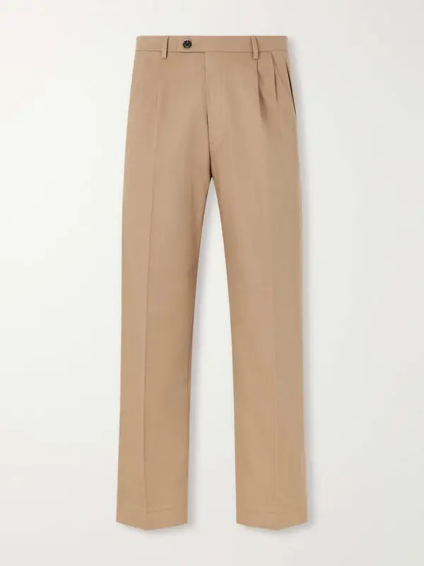 Nn07 Robin 10076 Straight-leg Organic Stretch-cotton Dobby Trousers