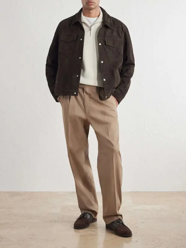 Nn07 Robin 10076 Straight-leg Organic Stretch-cotton Dobby Trousers