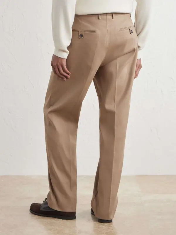 Nn07 Robin 10076 Straight-leg Organic Stretch-cotton Dobby Trousers