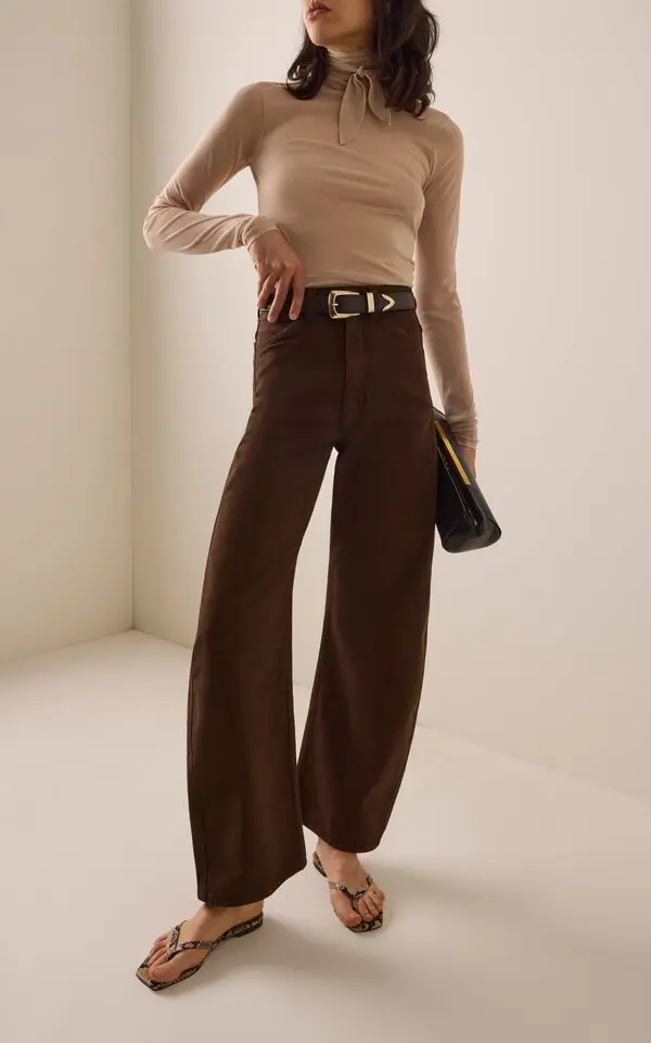 LEMAIRE Rigid High-rise Curved-leg Jeans