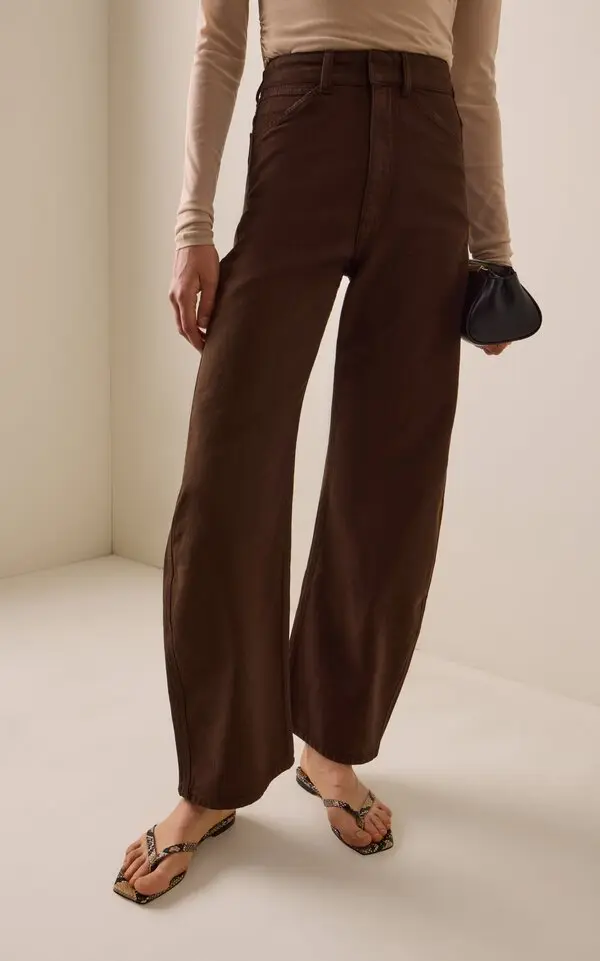 LEMAIRE Rigid High-rise Curved-leg Jeans