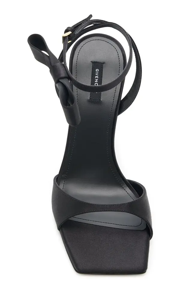 Givenchy Naked Bow Satin Ankle Strap Sandals