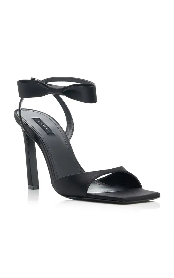 Givenchy Naked Bow Satin Ankle Strap Sandals