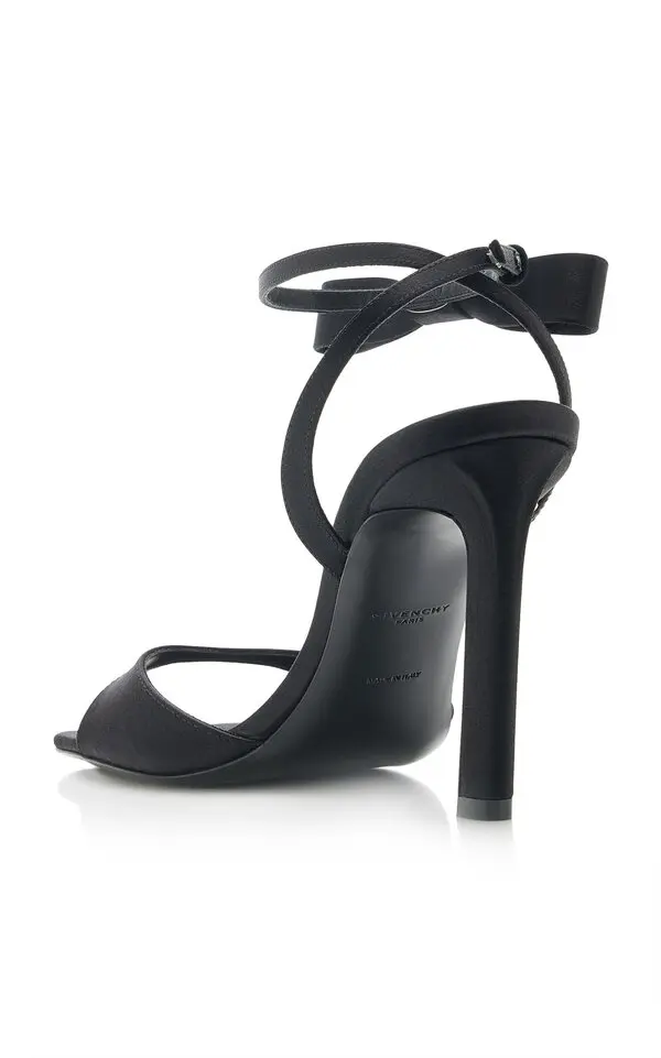 Givenchy Naked Bow Satin Ankle Strap Sandals
