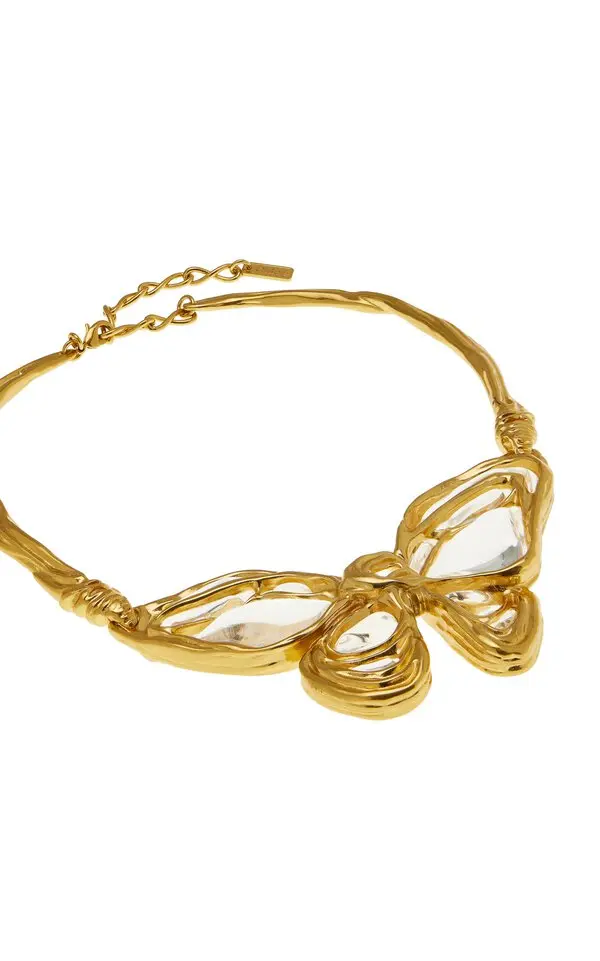 Chloé Butterfly Resin And Brass Necklace