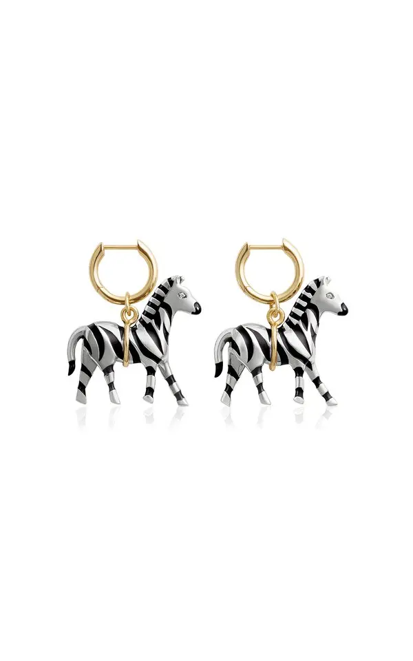 Bottega Veneta Zebra Earrings - Black/white