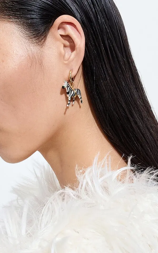 Bottega Veneta Zebra Earrings