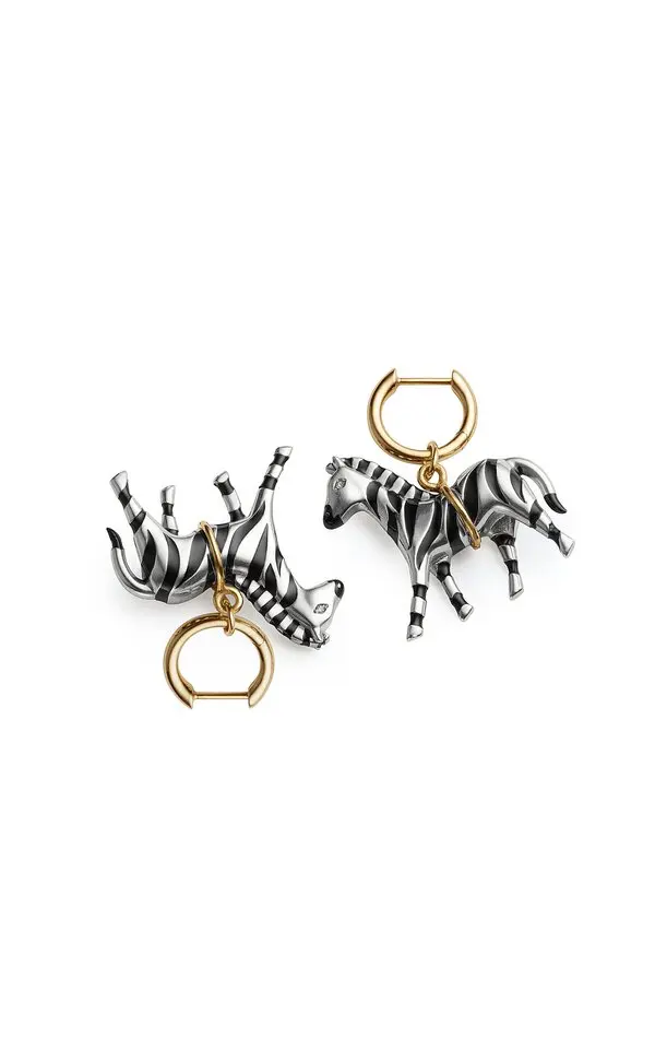 Bottega Veneta Zebra Earrings