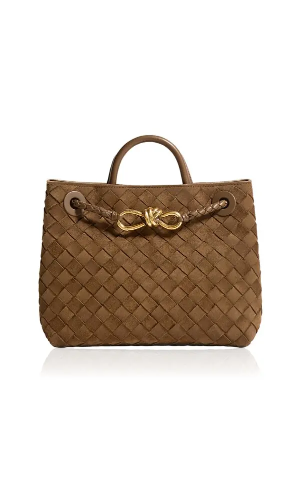 Bottega Veneta Andiamo Intrecciato Suede Bag