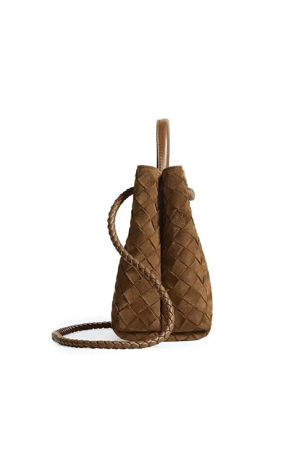 Bottega Veneta Andiamo Intrecciato Suede Bag