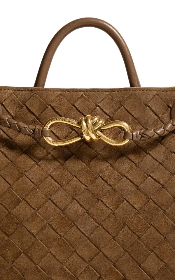 Bottega Veneta Andiamo Intrecciato Suede Bag
