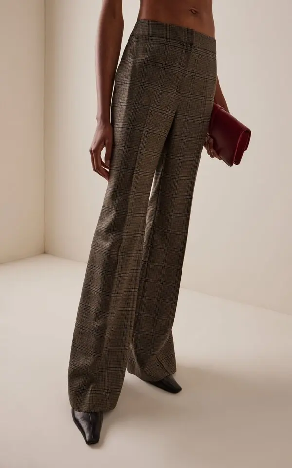 Lafayette 148 New York Lafayette Glen Plaid Wool Flare Pants