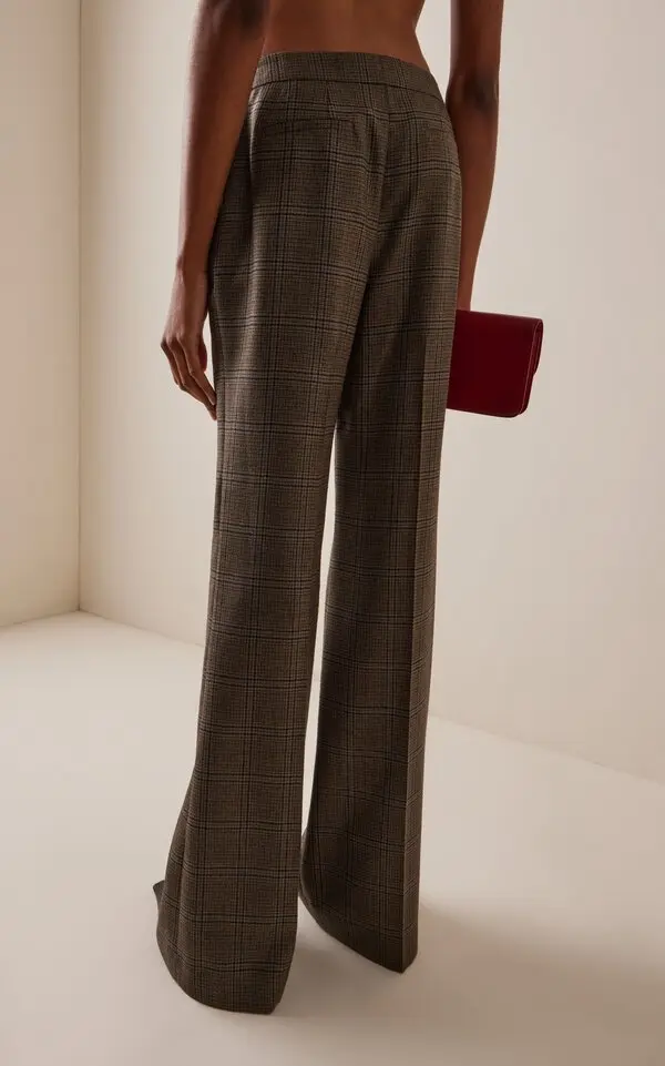 Lafayette 148 New York Lafayette Glen Plaid Wool Flare Pants