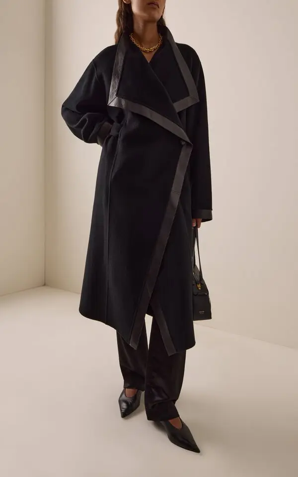 Lafayette 148 New York Belted Cashmere A-line Coat