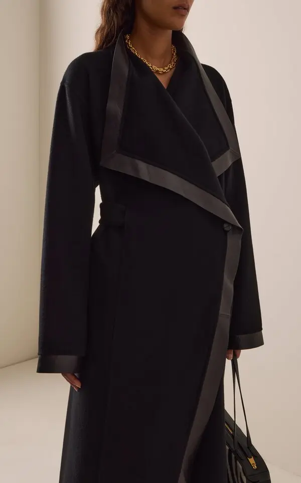 Lafayette 148 New York Belted Cashmere A-line Coat
