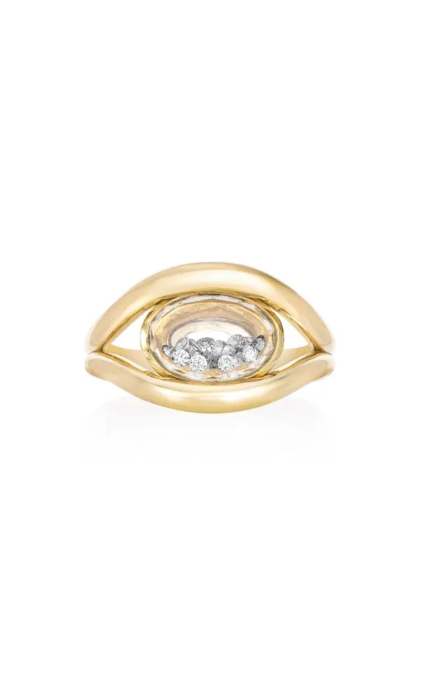 Moritz Glik 18k Yellow Cascavel East-west Ring Petite