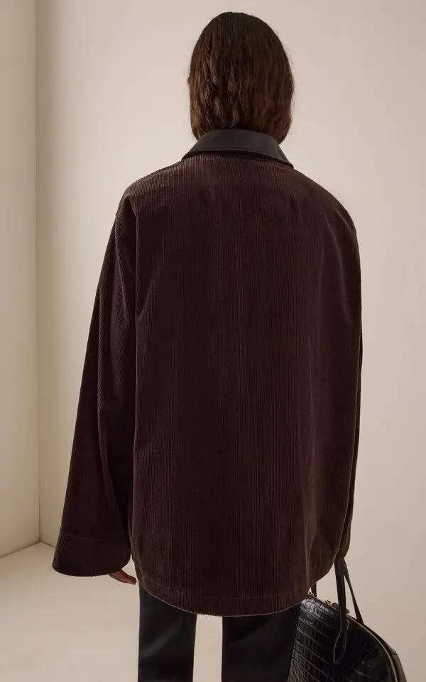Lafayette 148 New York Cotton Corduroy Quilted Car Coat
