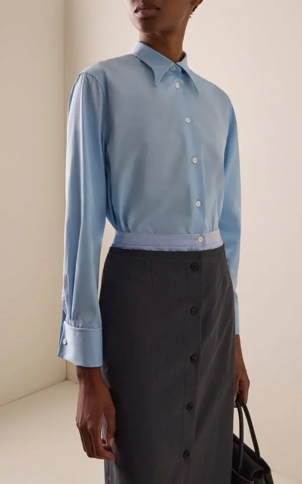 Prada Popeline Button-down Cotton Shirt