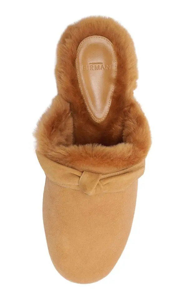 ALEXANDRE BIRMAN Clarita Babouche Shearling Mules