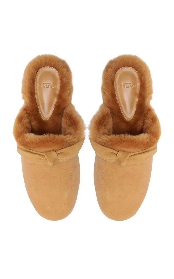 ALEXANDRE BIRMAN Clarita Babouche Shearling Mules