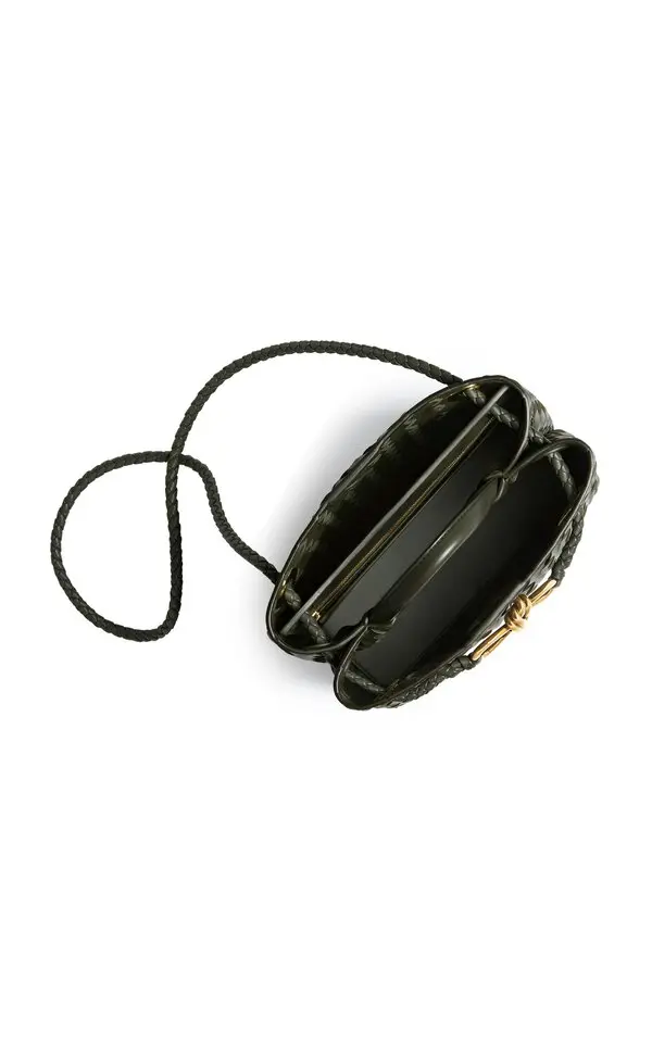 Bottega Veneta Small Andiamo Intrecciato Leather Bag - Green