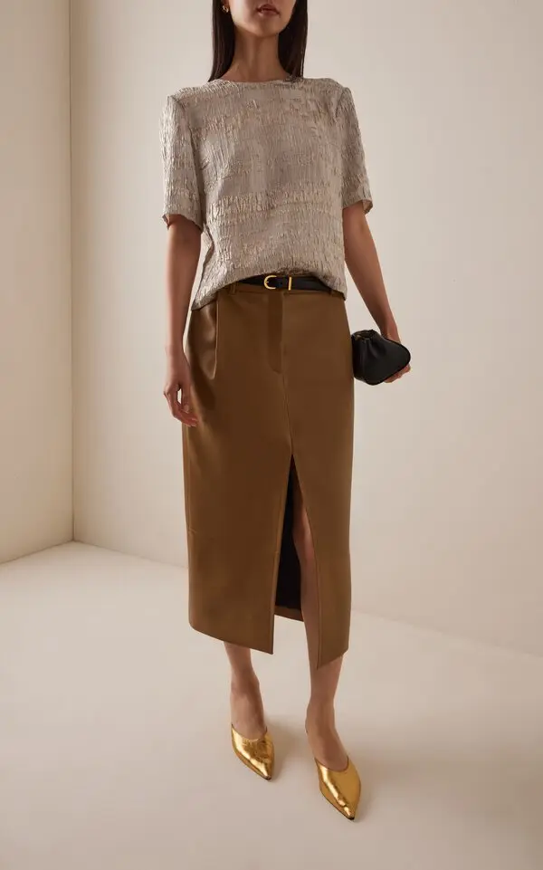 Partow Dina Silk-blend Jacquard Top