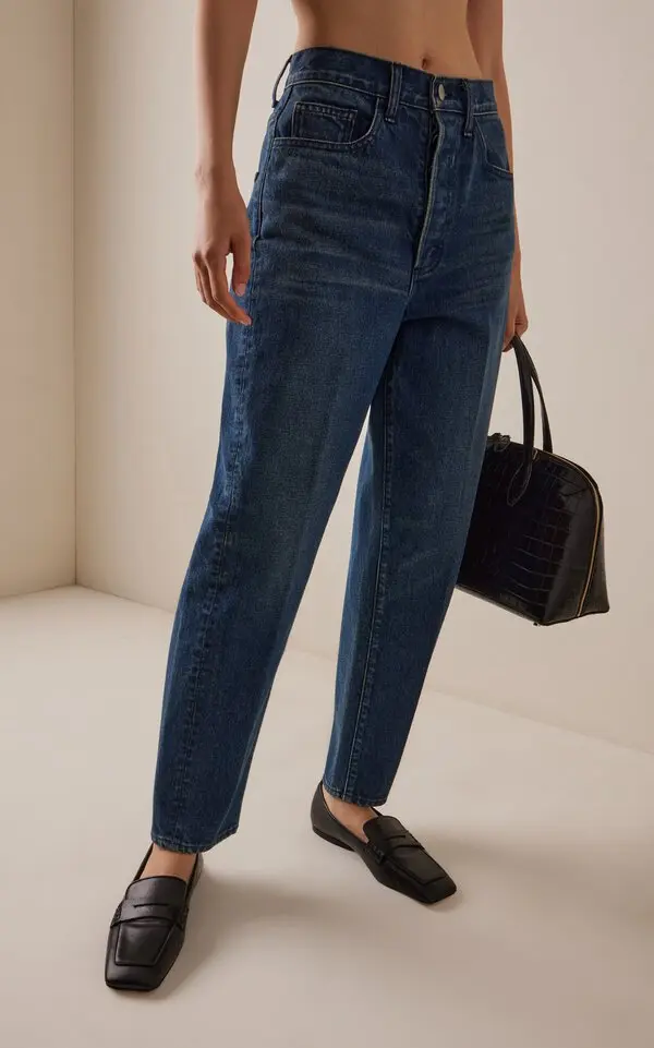 Partow Dylan Mid-rise Creased Jeans - Medium Wash