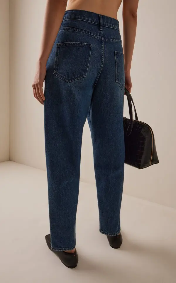 Partow Dylan Mid-rise Creased Jeans - Medium Wash