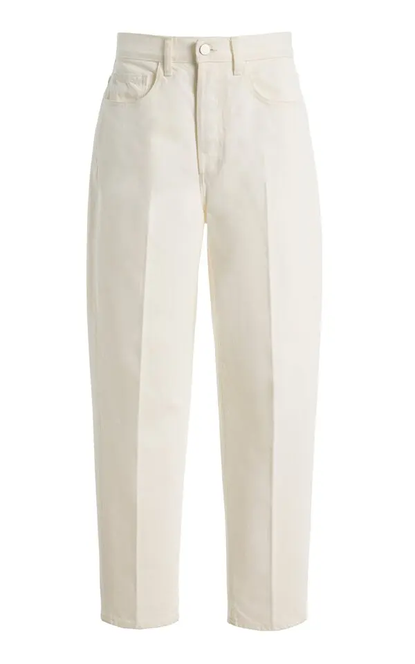 Partow Dylan Mid-rise Creased Jeans - White