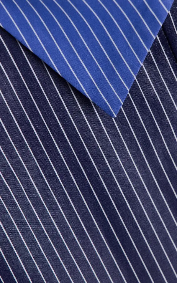 Partow Warren Cropped Pinstripe Shirt
