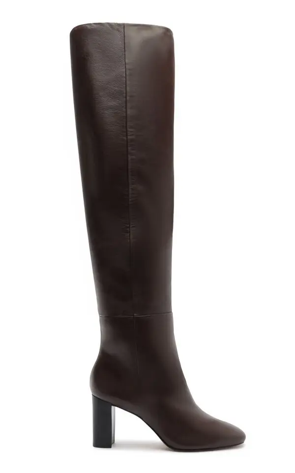 ALEXANDRE BIRMAN Anna Slouch Leather Boots - Purple