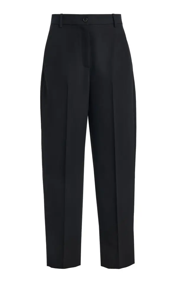Partow Astor Wool-twill Tapered Pants - Black