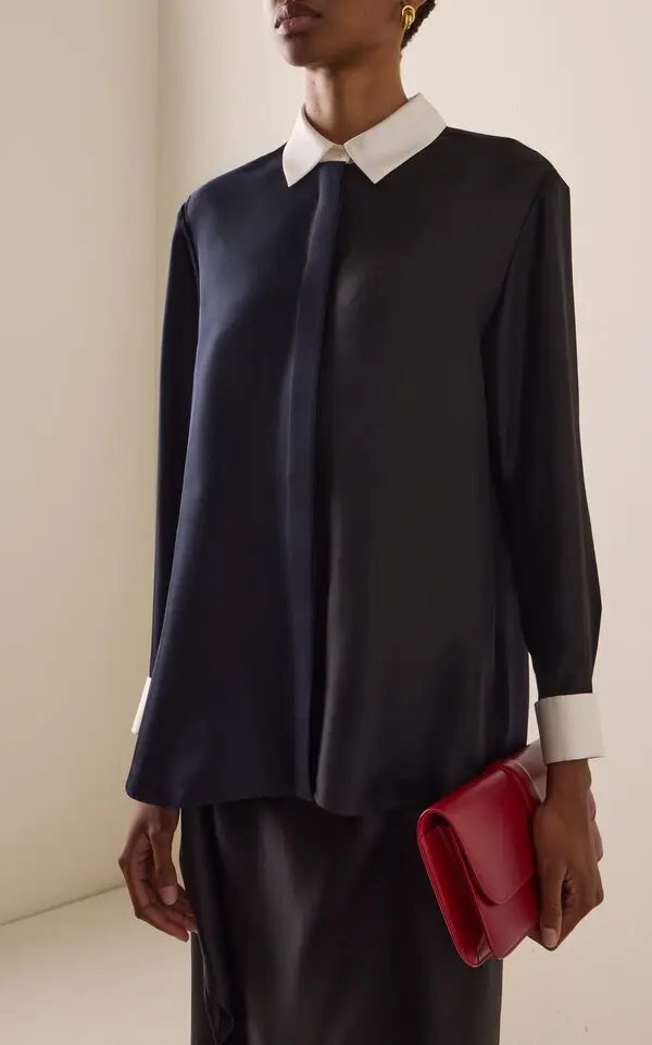 Partow Dahlia Silk-twill Shirt