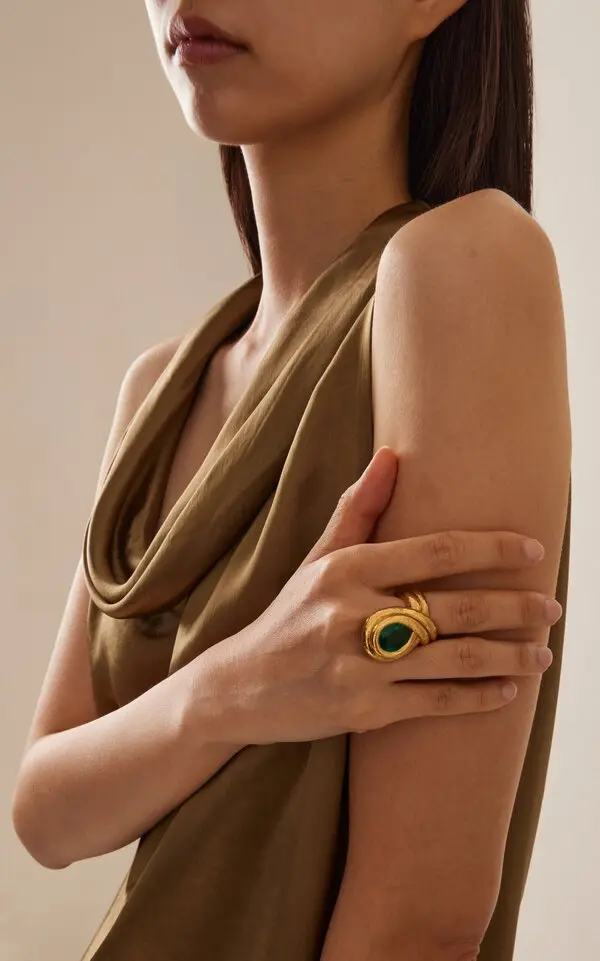 STEPHEN RUSSELL 18k Yellow Gold Emerald Ring