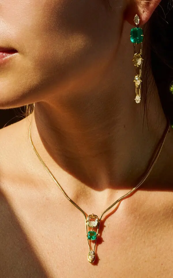 Moritz Glik 18k Yellow Gold Ita Earrings