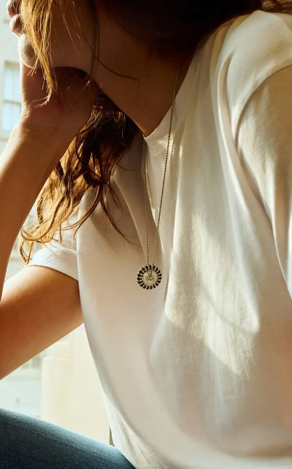 Moritz Glik 18k White Gold Vortice 15 Necklace