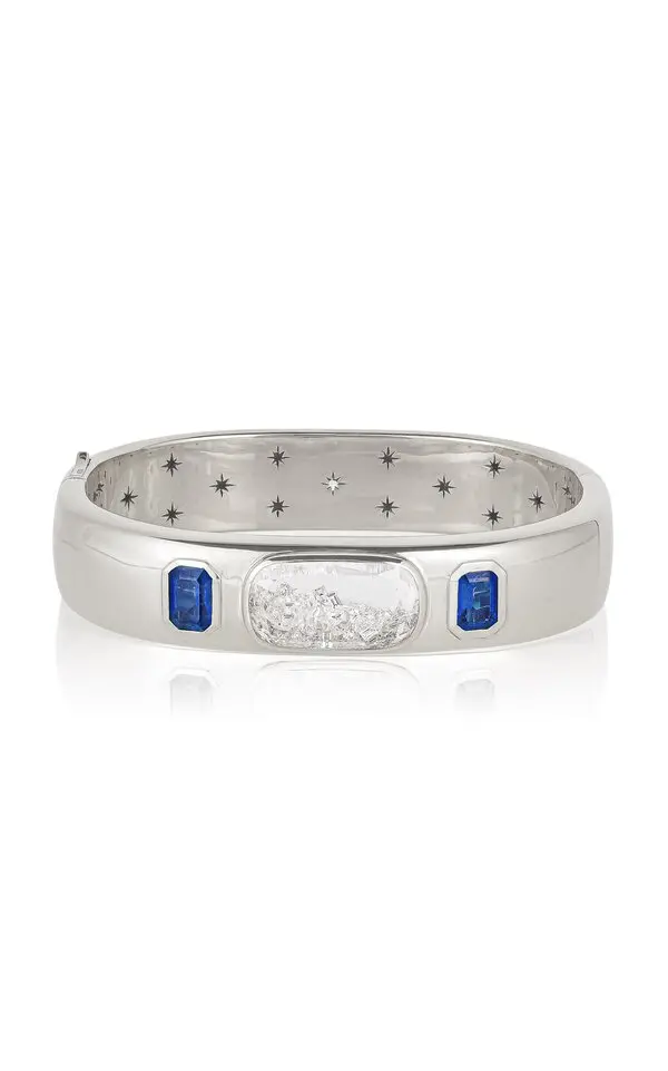 Moritz Glik 18k White Gold Brado Bangle Bracelet