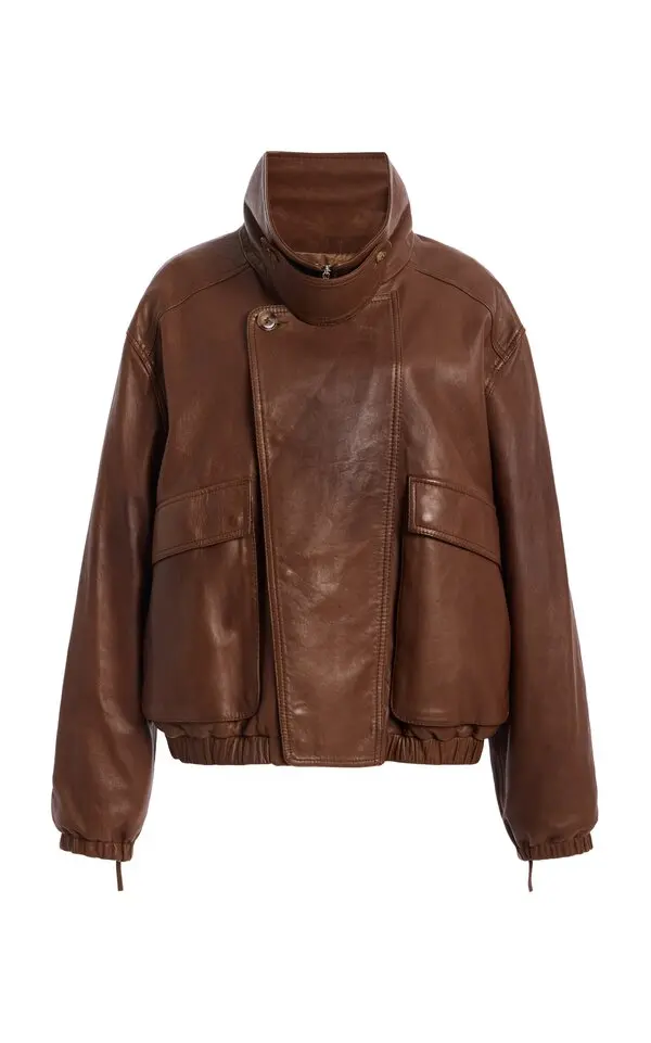 TWP Hunter Leather Jacket - Brown
