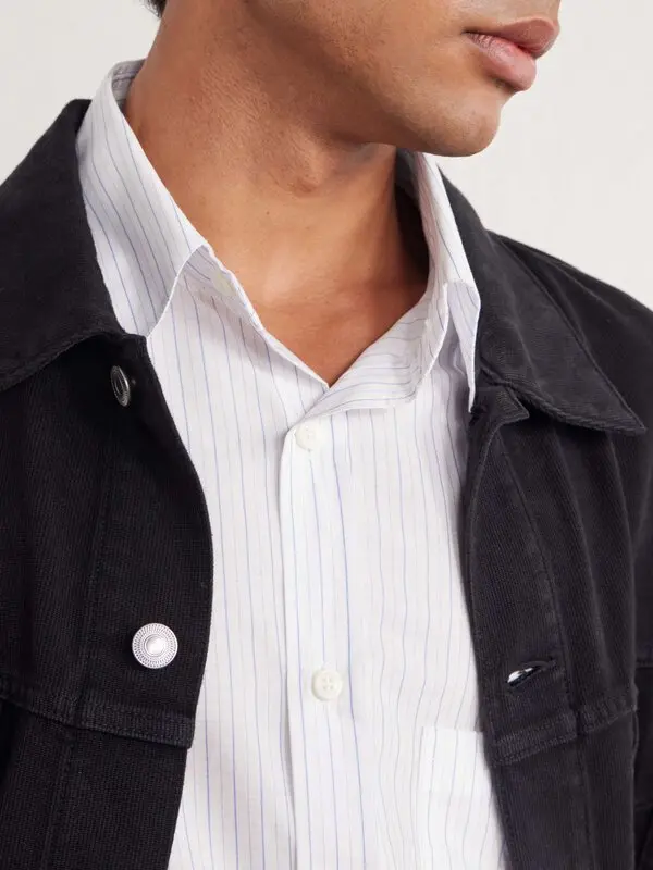 De Bonne Facture Architect Striped Cotton-poplin Shirt