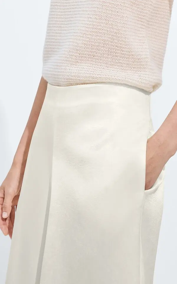 Bottega Veneta Satin Midi Slip Skirt