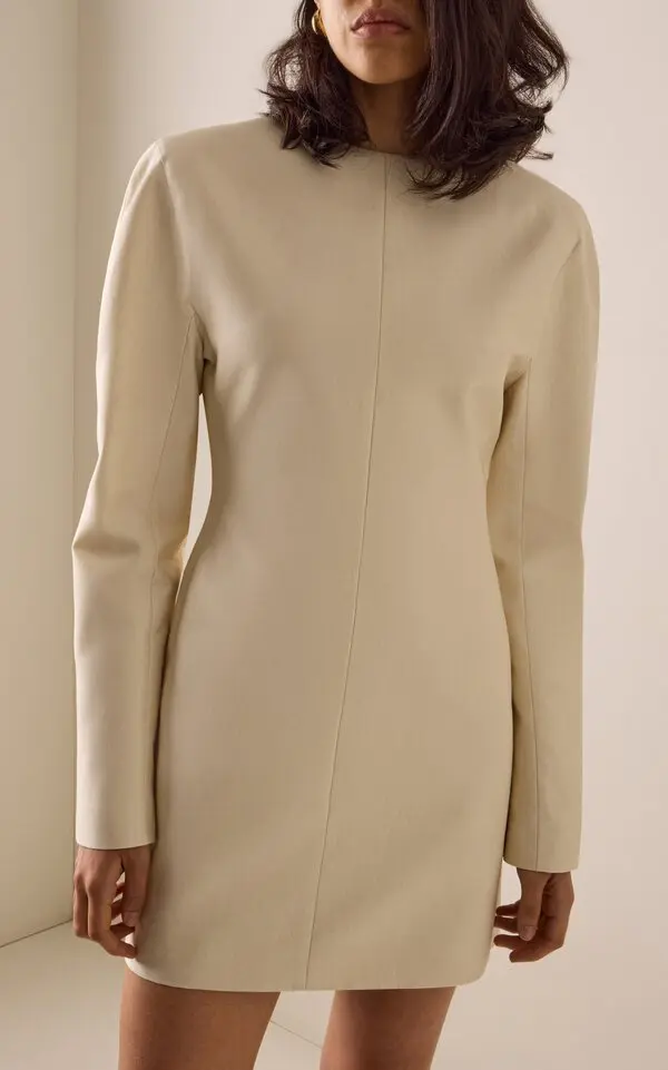 Bottega Veneta Tailored Silk-cotton Toile Mini Dress