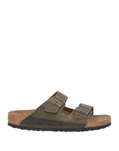 BIRKENSTOCK Sandals Khaki Size Leather