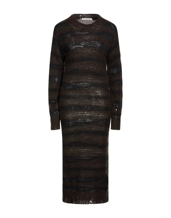 Acne Studios Striped Knit Midi Dress - Green