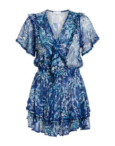 Poupette St Barth Mini Dress Midnight Size Silk - Blue