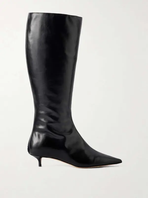 JIMMY CHOO Amis 35 Leather Knee Boots - Black