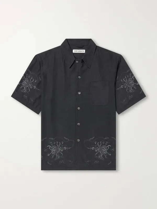 Our Legacy Every Printed Lyocell Shirt - Black