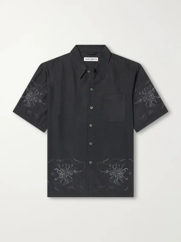 Our Legacy Every Printed Lyocell Shirt - Black