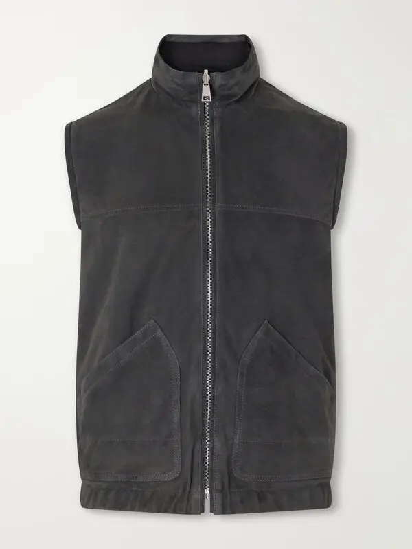 VALSTAR Reversible Suede And Shell Vest - Black
